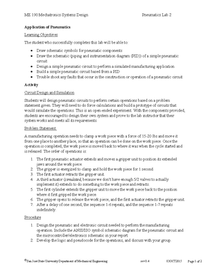 Control System - Class - ME 190 - Studocu
