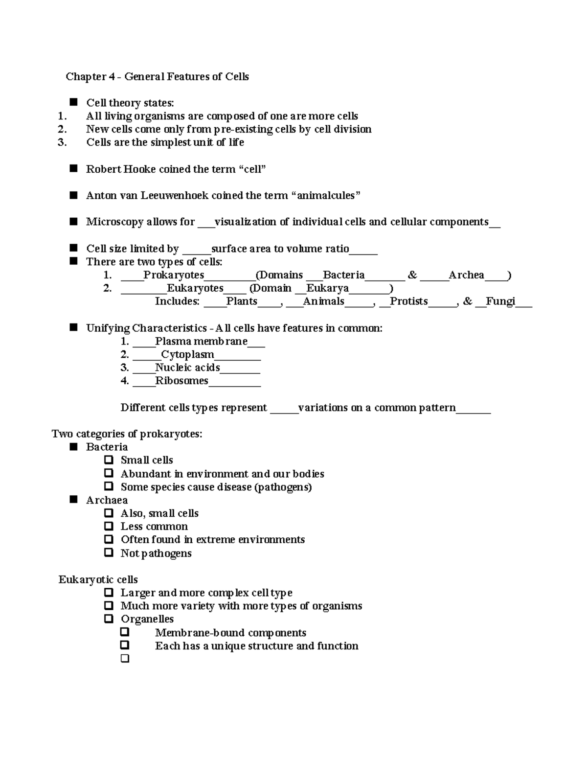Skeletal Notes and Study Guide - Exam 2 - Chapter 4 - General Features ...