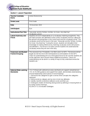 Assessment Cycle 230 - 1. Observing Student Performance: Teacher will observe students ...