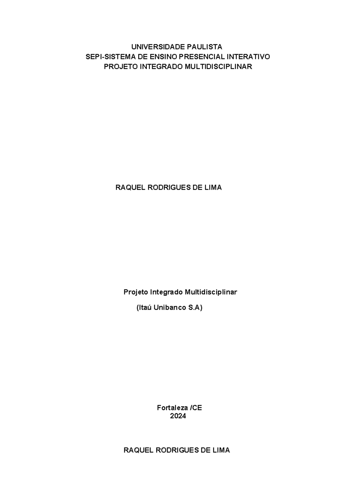 PIN V E VI - lingua portuguesa - UNIVERSIDADE PAULISTA SEPI-SISTEMA DE ...