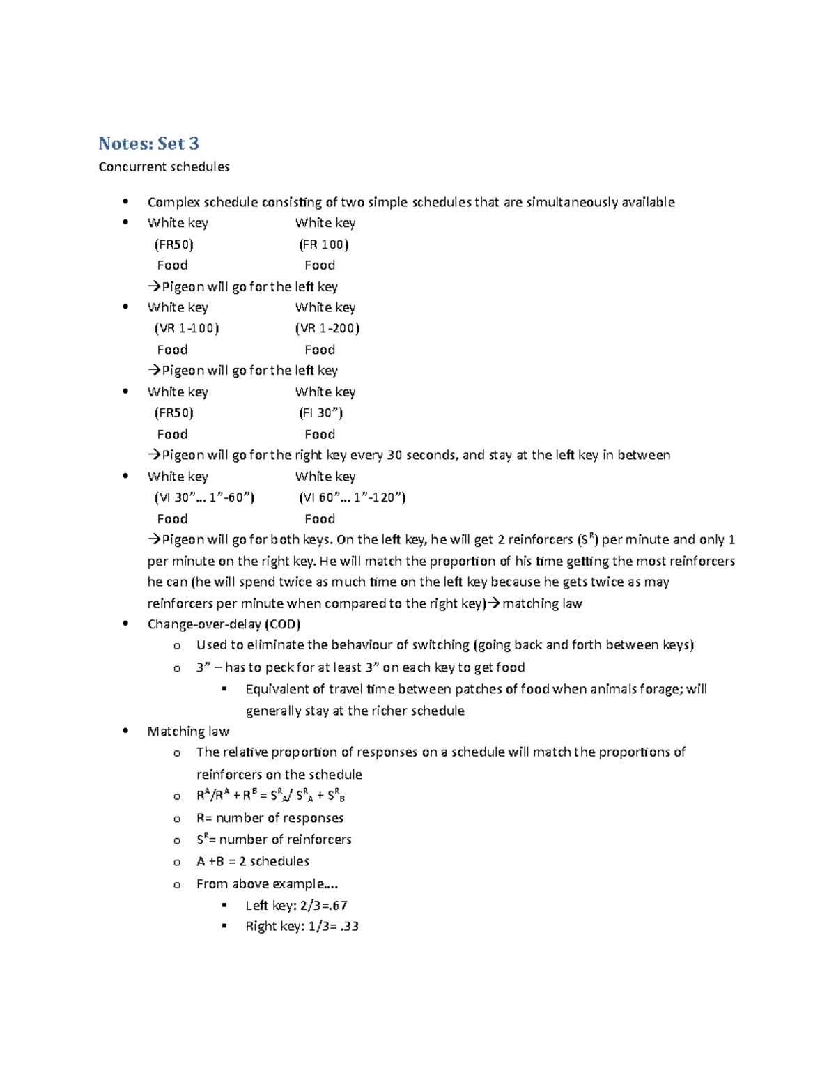 Lecture notes - Chapter 10 - Notes: Set 3 Concurrent schedules Complex ...