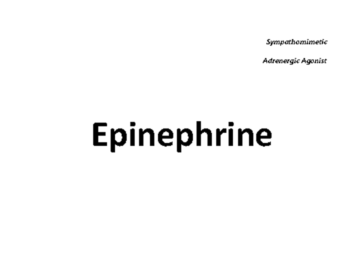 Pharmacology Flash Cards - Sympathomimetic Adrenergic Agonist ...
