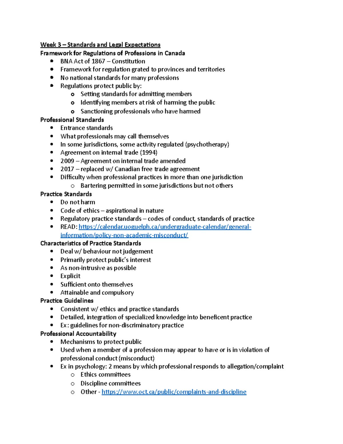 Week 3 - Standards and Legal Expectations - Week 3 – Standards and ...