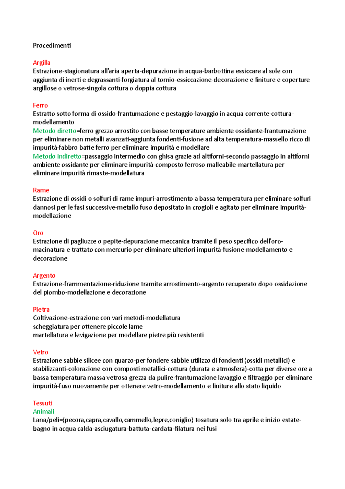 Procedimenti materiali arch. medievale - Procediment Argilla Estrazione ...