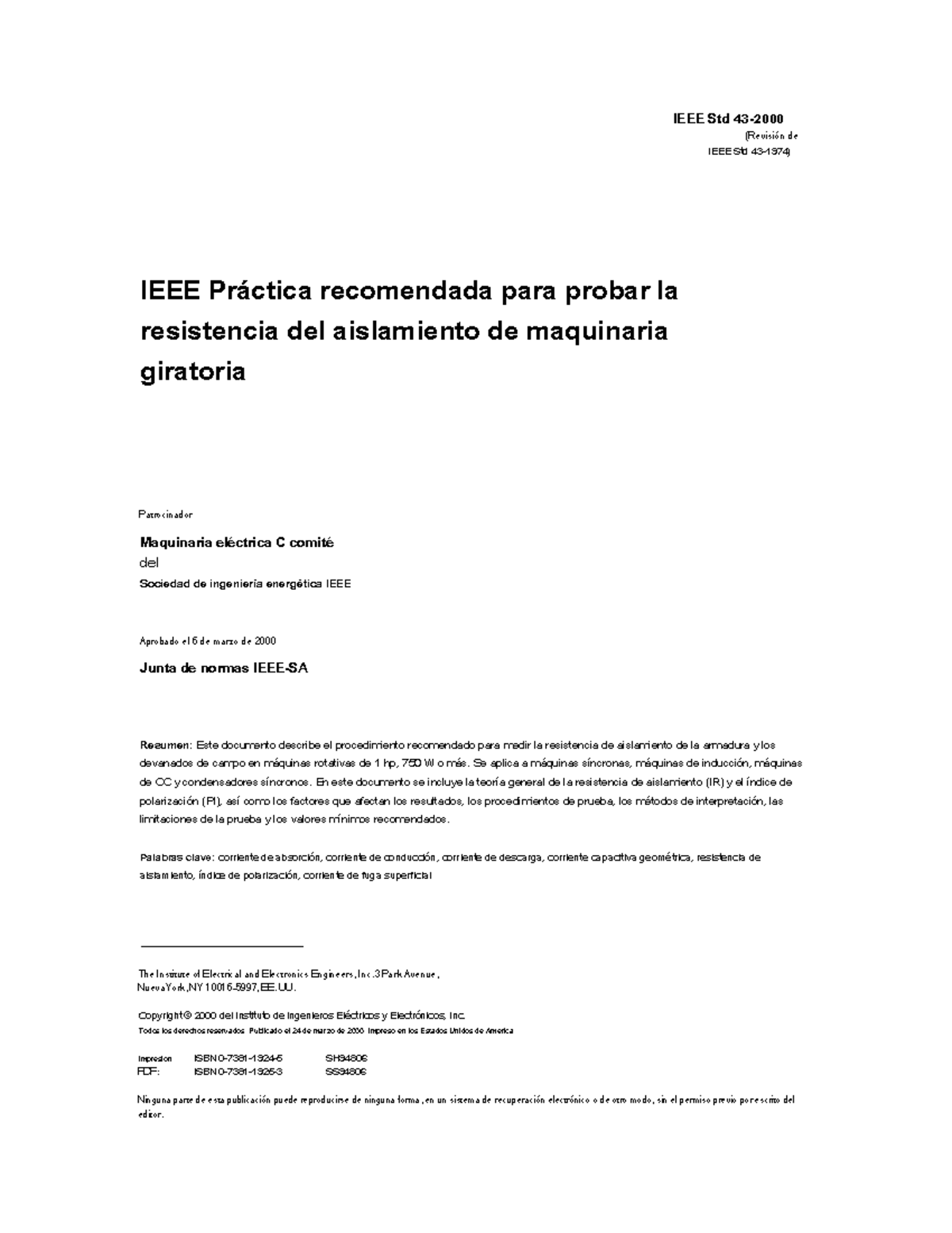 IEEE Std. 43-2000-Práctica recomendada para probar la resistencia del ...