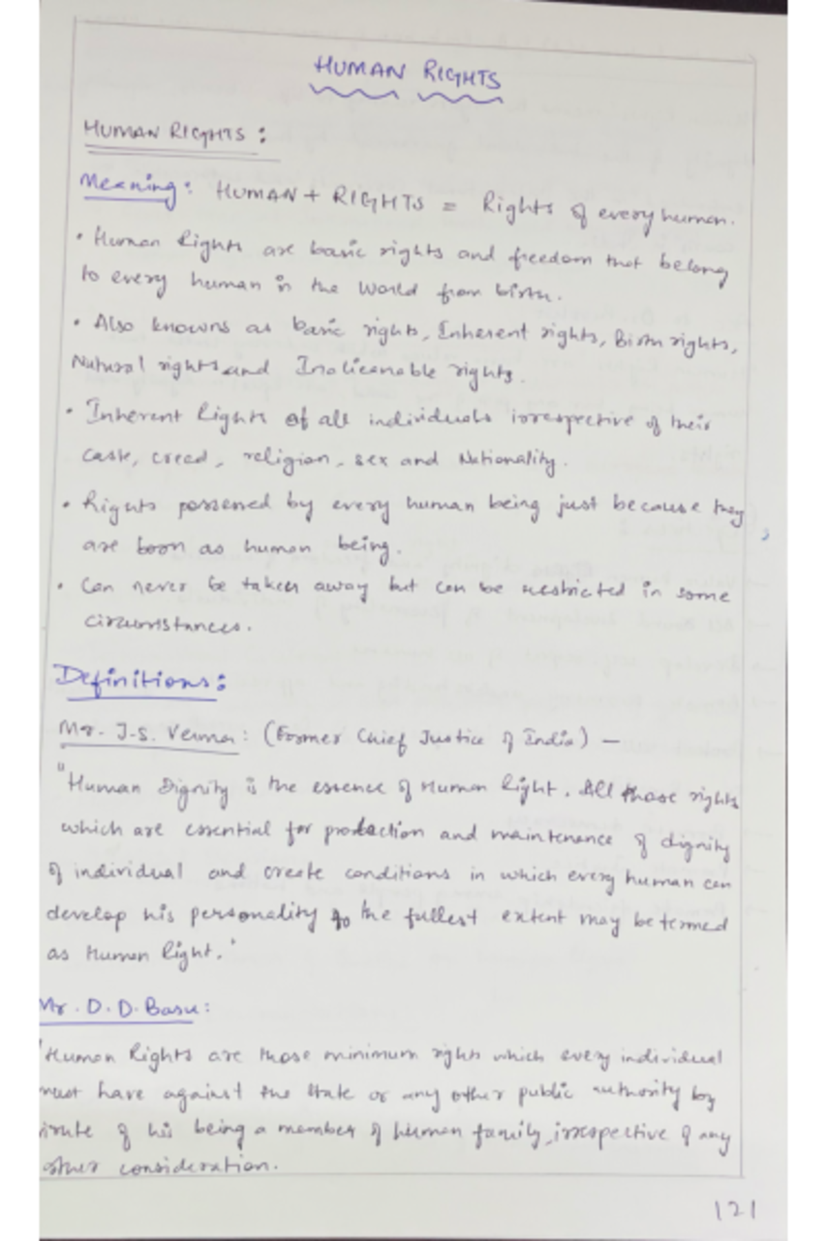 Human Rights introduction - HUMAN RIGHTS HUMAN RIGHTS : Meaning: HUMAN ...