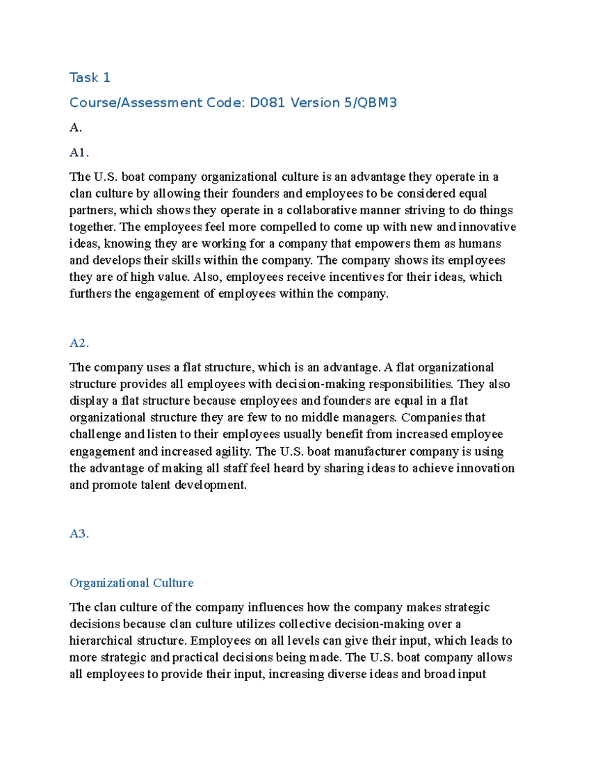 Task 1 D081 1 - Copy - TASK 1 - Task 1 Course/Assessment Code: D081 ...
