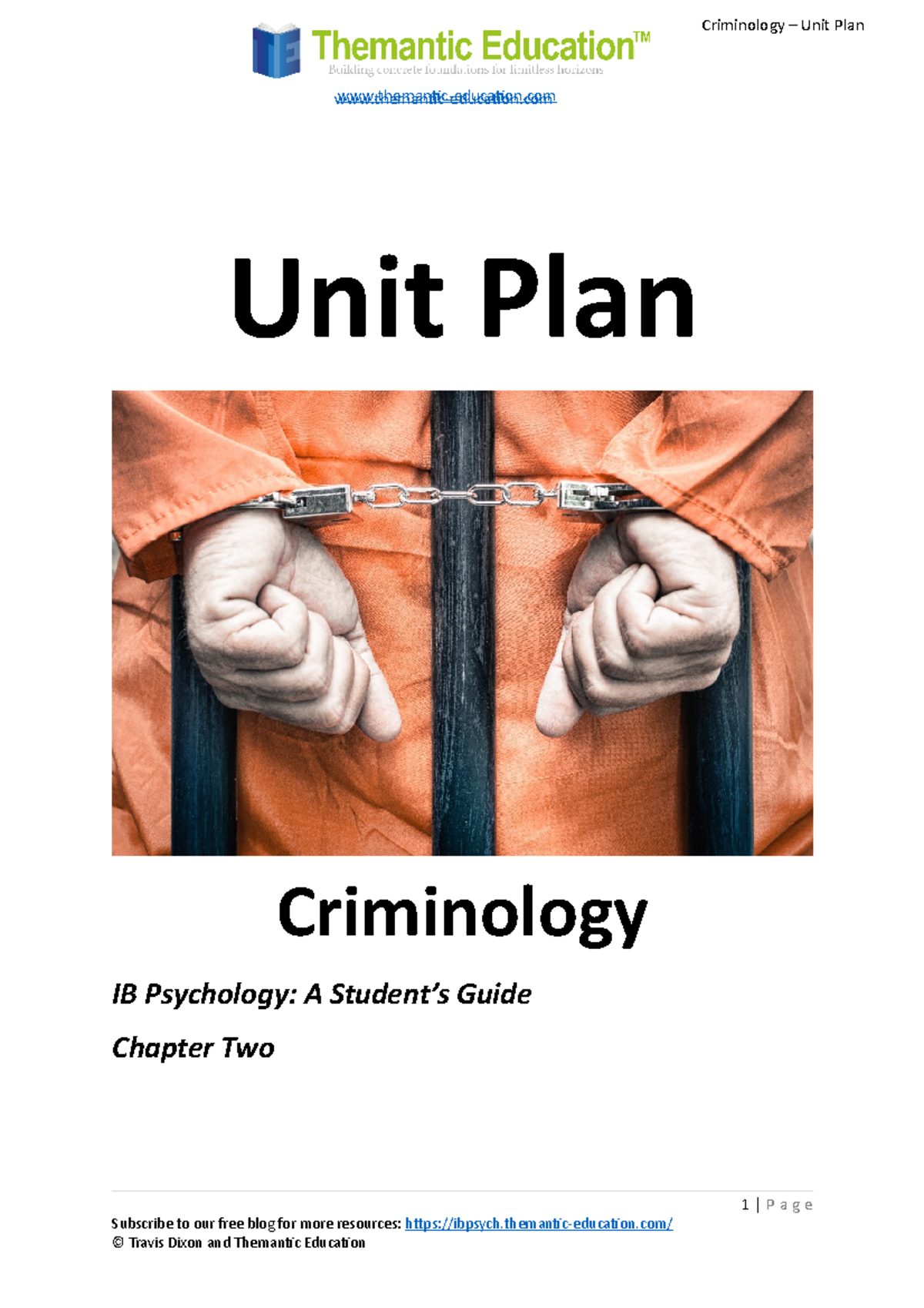 Unit plan criminology chapter 2 preview - themantic-education Unit Plan ...