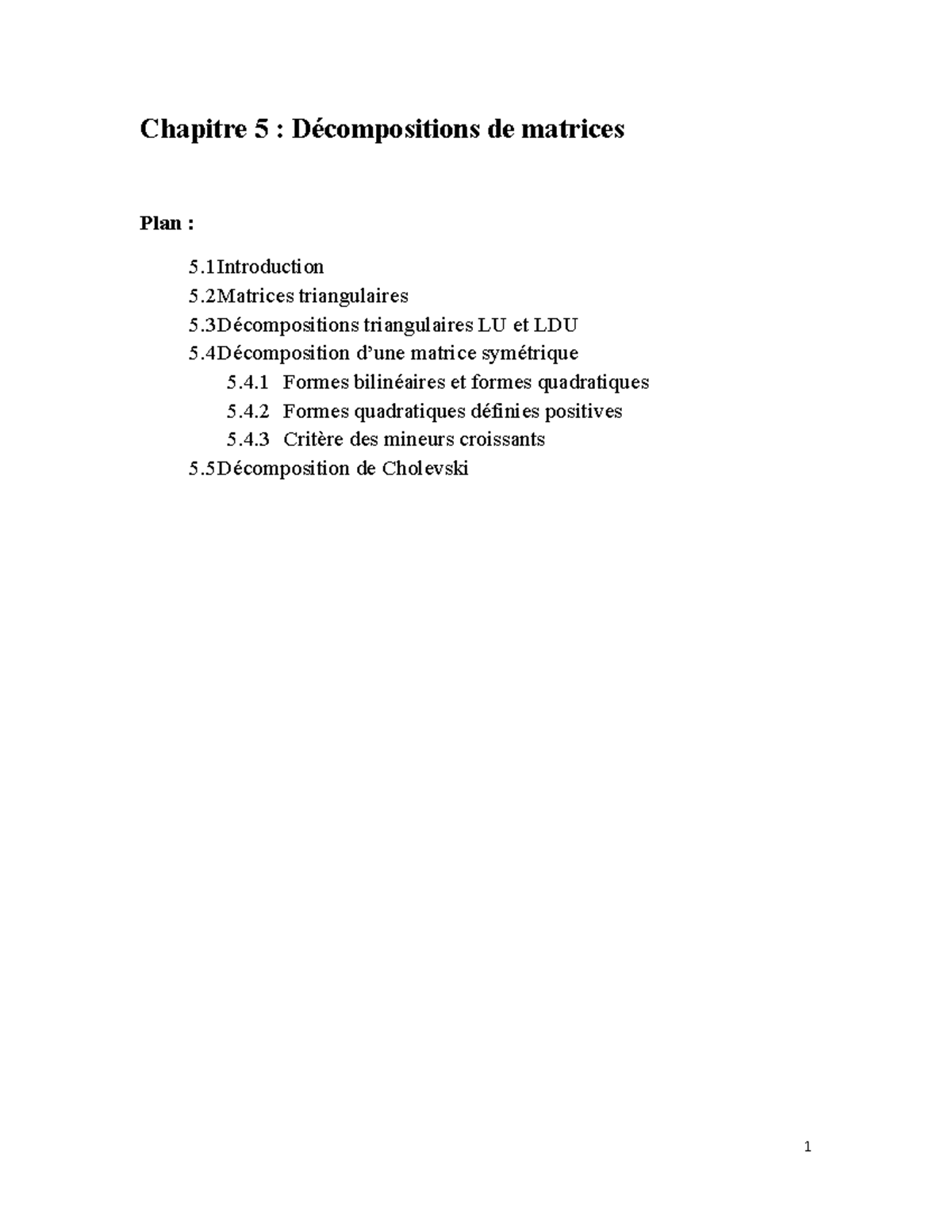 20607 math appliquees Décomposition Matricielle - Chapitre 5 ...
