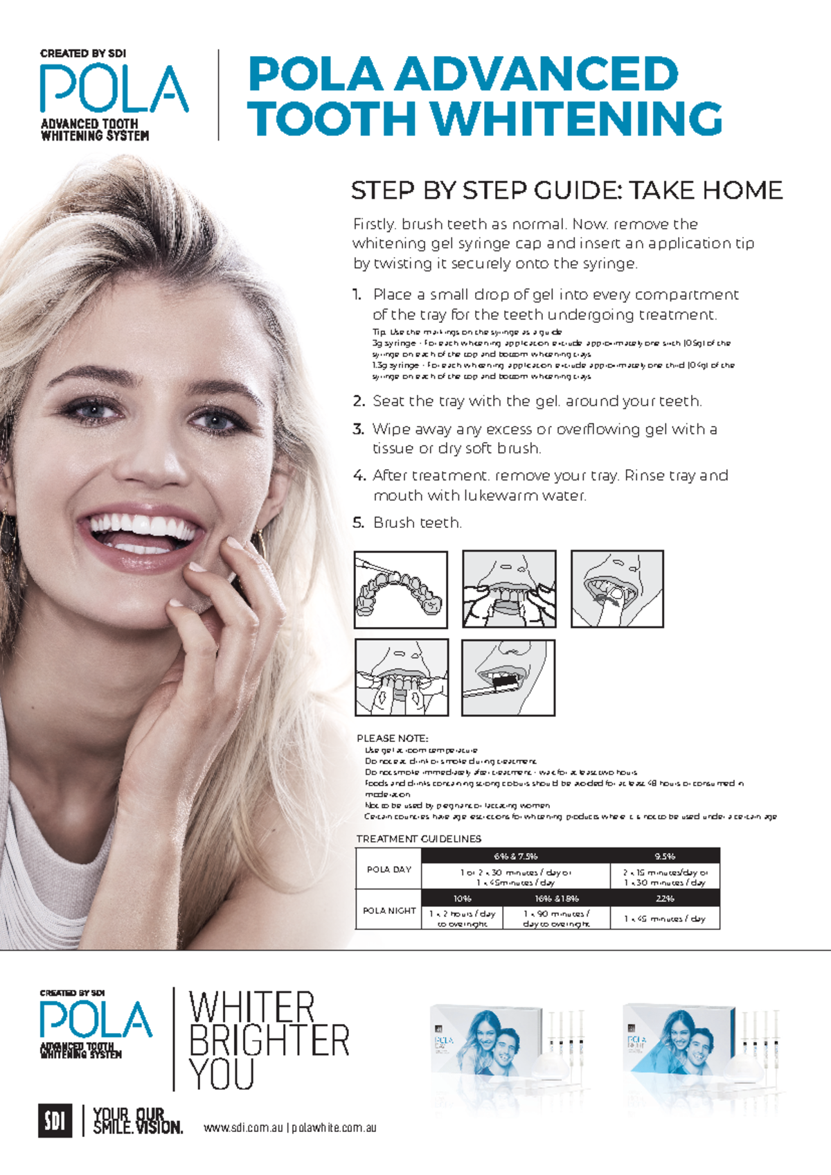 Instrucciones POLA Night - WHITER BRIGHTER YOU sdi.com | polawhite.com ...