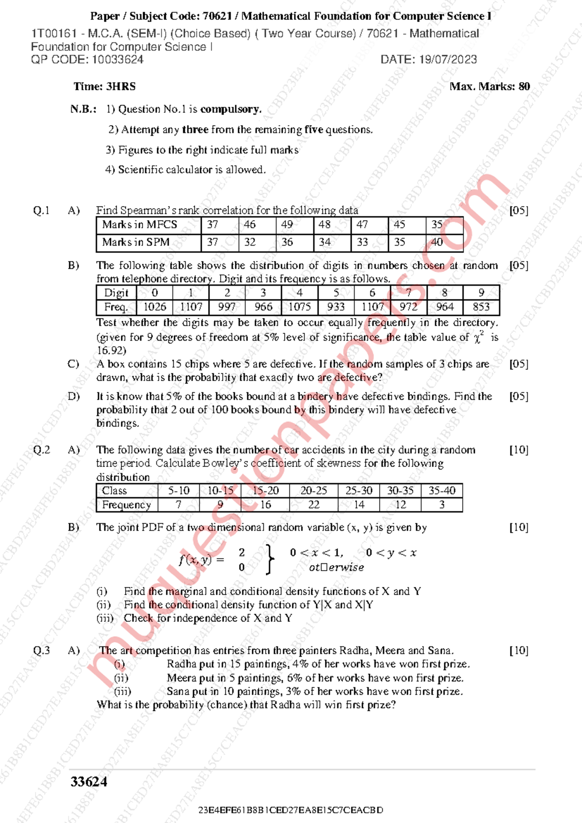 Technology mca-master-of-computer-applications semester-1 2023 may - Studocu