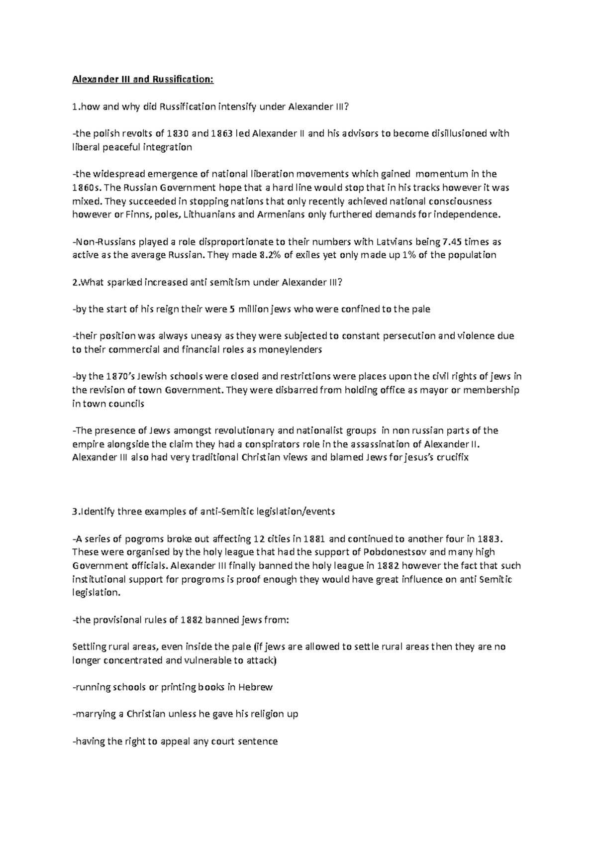 Alexander III and russifcatiion - Alexander III and Russification: 1 ...