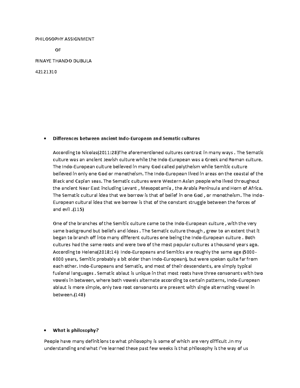 PHILOSOPHY ASSIGNMENT ; SOPHIES WORLD THE DIFFERENCE BETWEEN SEMATIC ...
