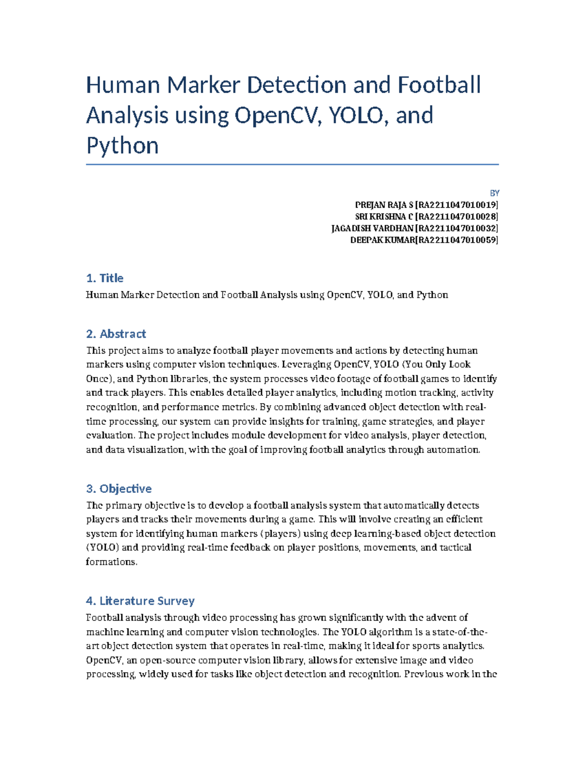 Human Marker Football Analysis - Human Marker Detection and Football ...