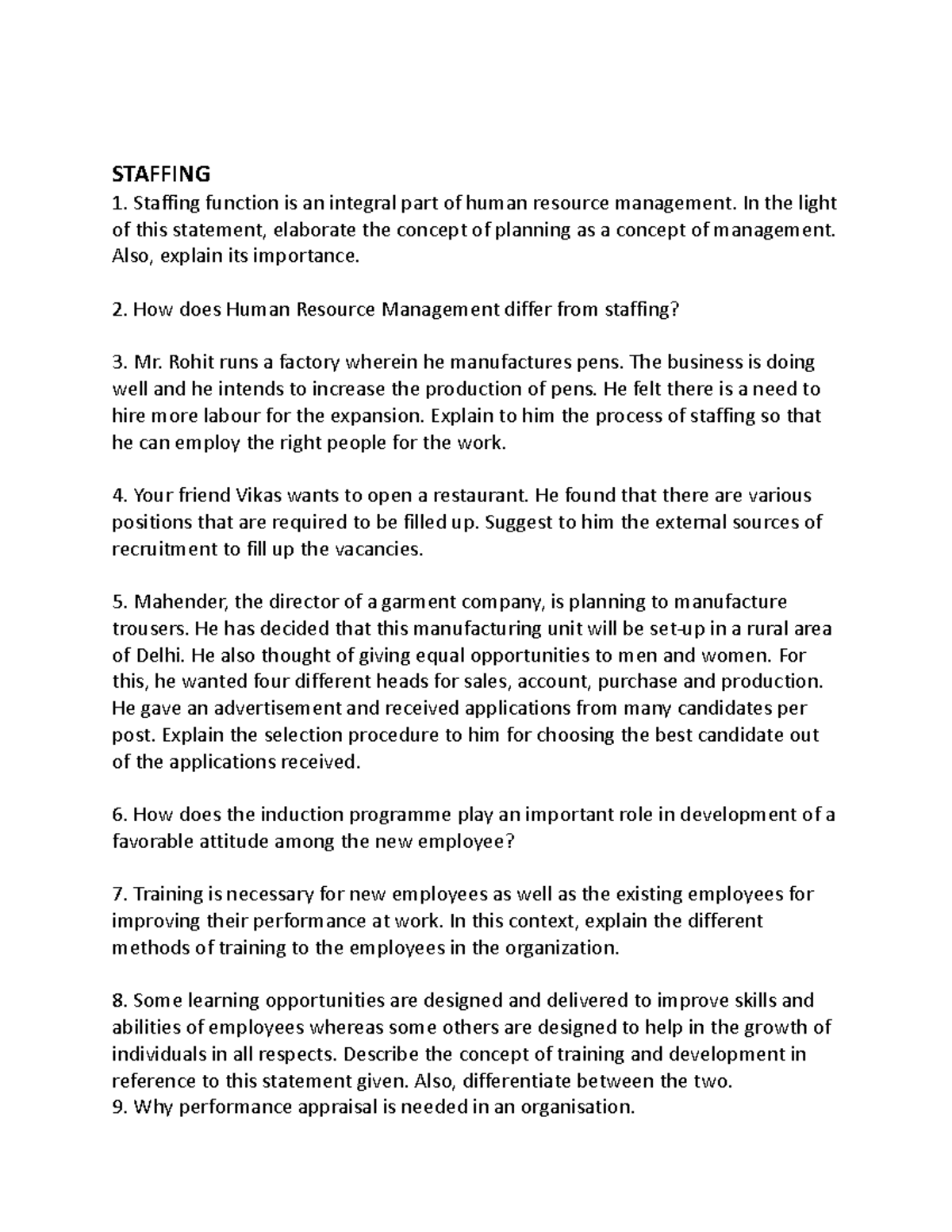 Staffing - STAFFING Staffing function is an integral part of human ...