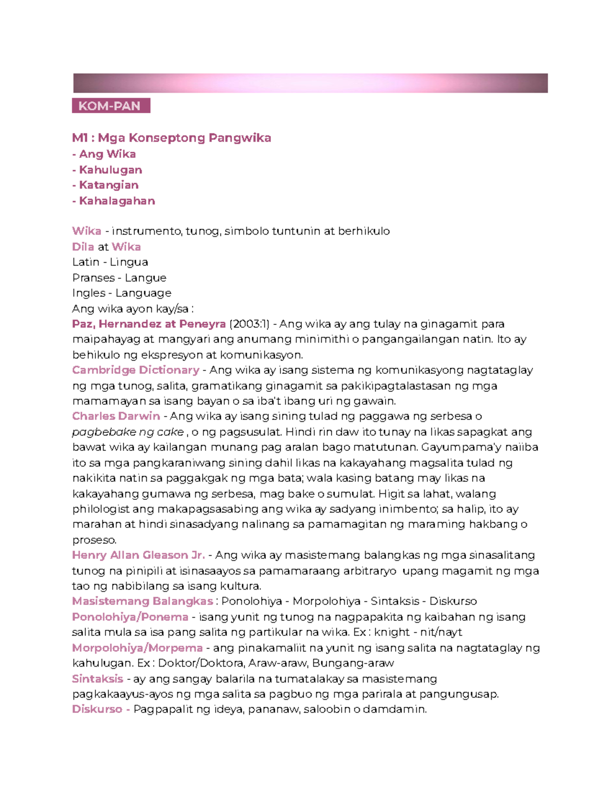 KOM-PAN - Ito ay behikulo ng ekspresyon at komunikasyon. Cambridge ...