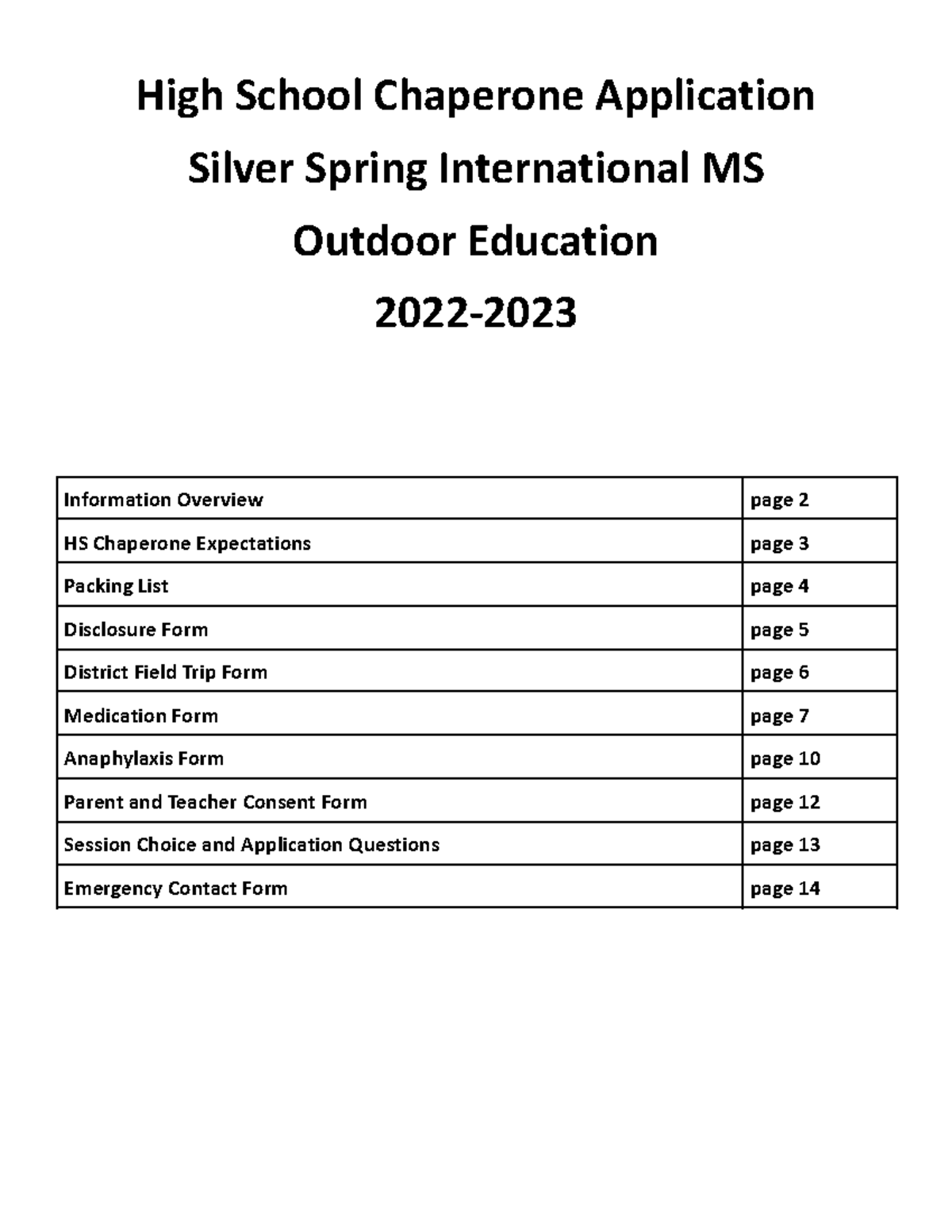 walah bisisliite - High School Chaperone Application Silver Spring ...