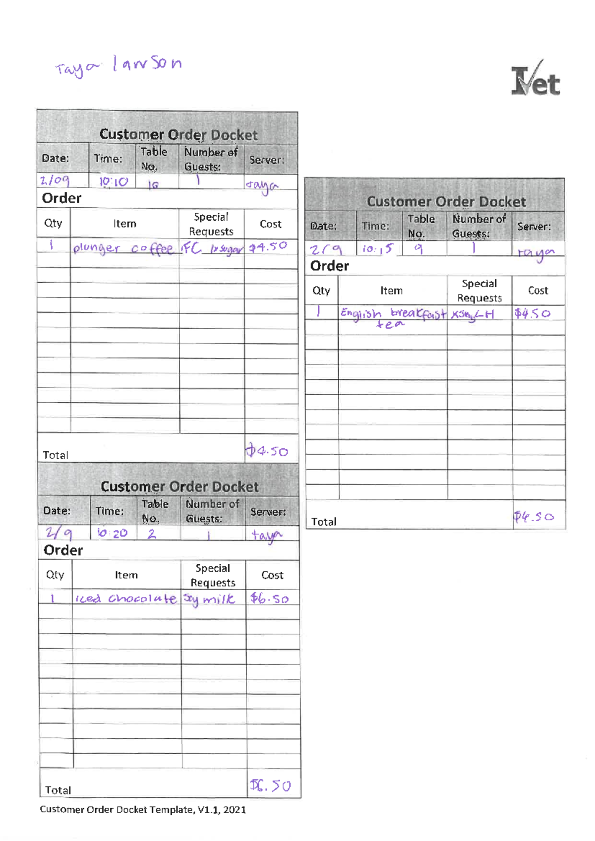 Non alchoholic - non alcoholic - Tay a I anson Vet Customer Order ...