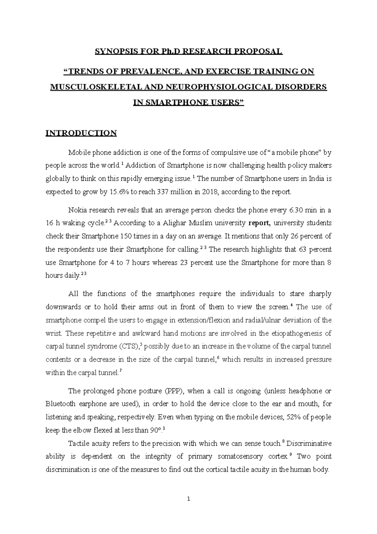 research work synopsis - SYNOPSIS FOR Ph RESEARCH PROPOSAL “TRENDS OF ...