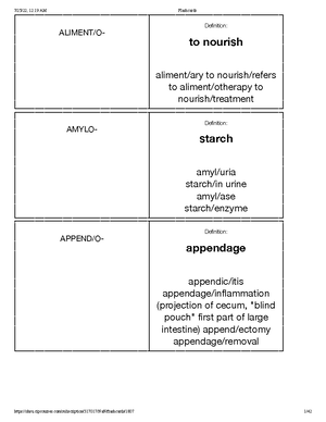 Flashcards Pt. 13 - ACR/O- Definition: extremities, height, and pointed ...
