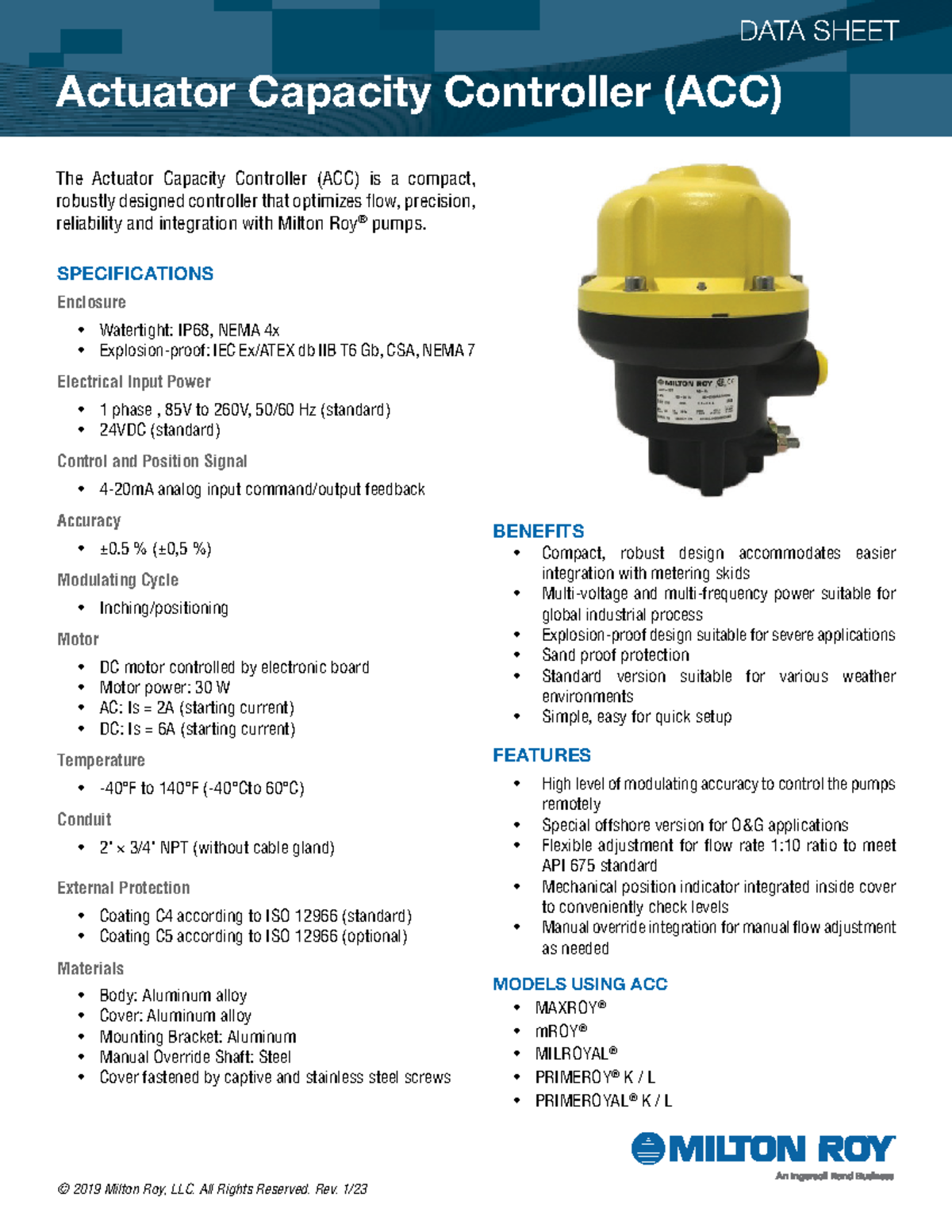MR ACC Datasheet - fbdgh - Actuator Capacity Controller (ACC) The ...