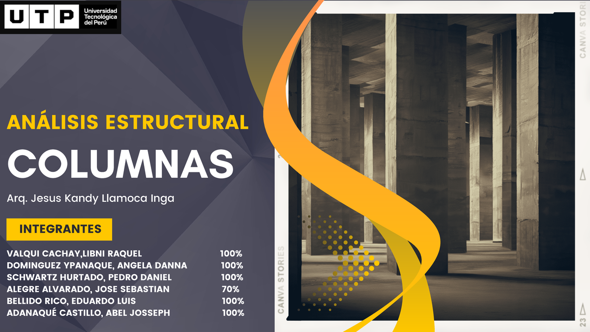 Análisis Estructural DE LA Columna - COLUMNAS ANÁLISIS ESTRUCTURAL Arq ...