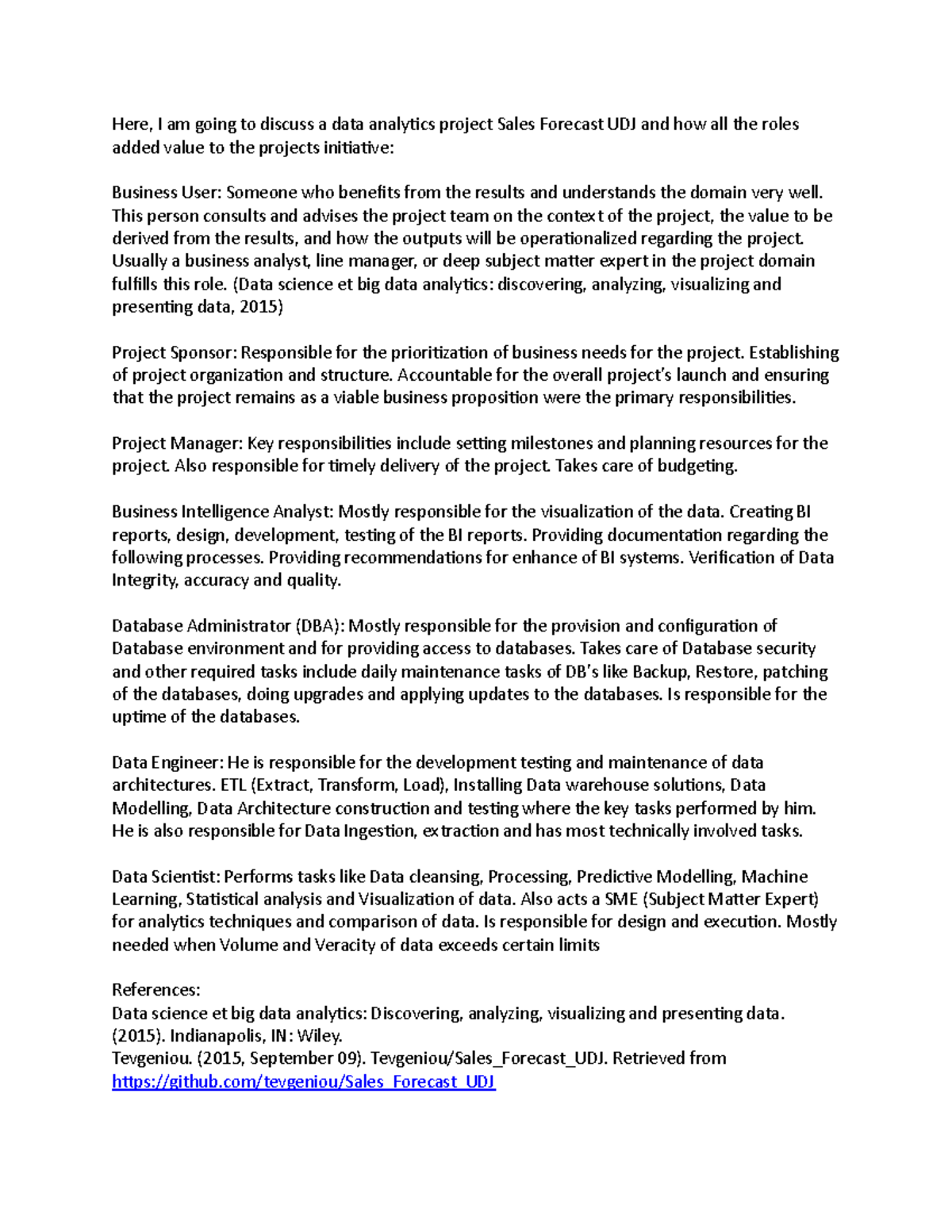 Assignment-2 - Here, I am going to discuss a data analytics project Sales Forecast UDJ and how ...