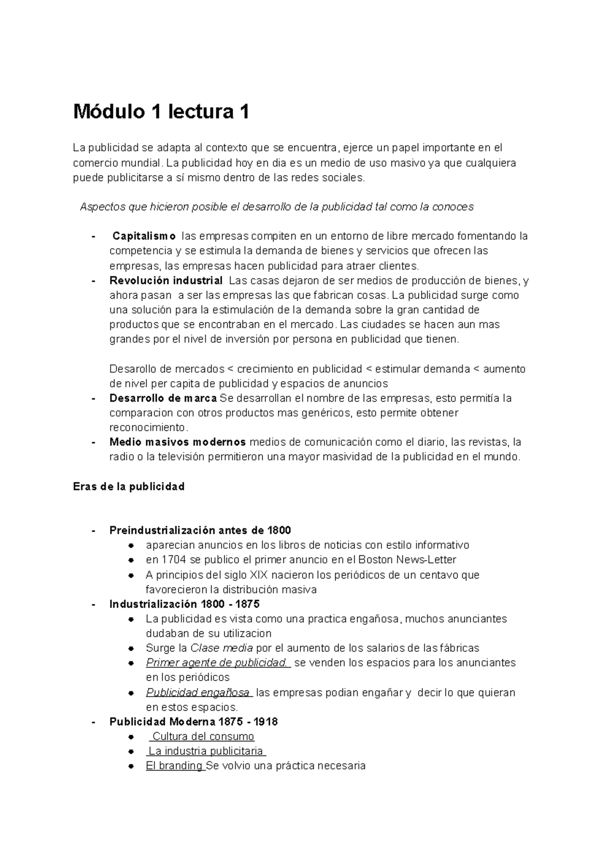 Publicidad modulo 1 y 2 - Módulo 1 lectura 1 La publicidad se adapta al ...