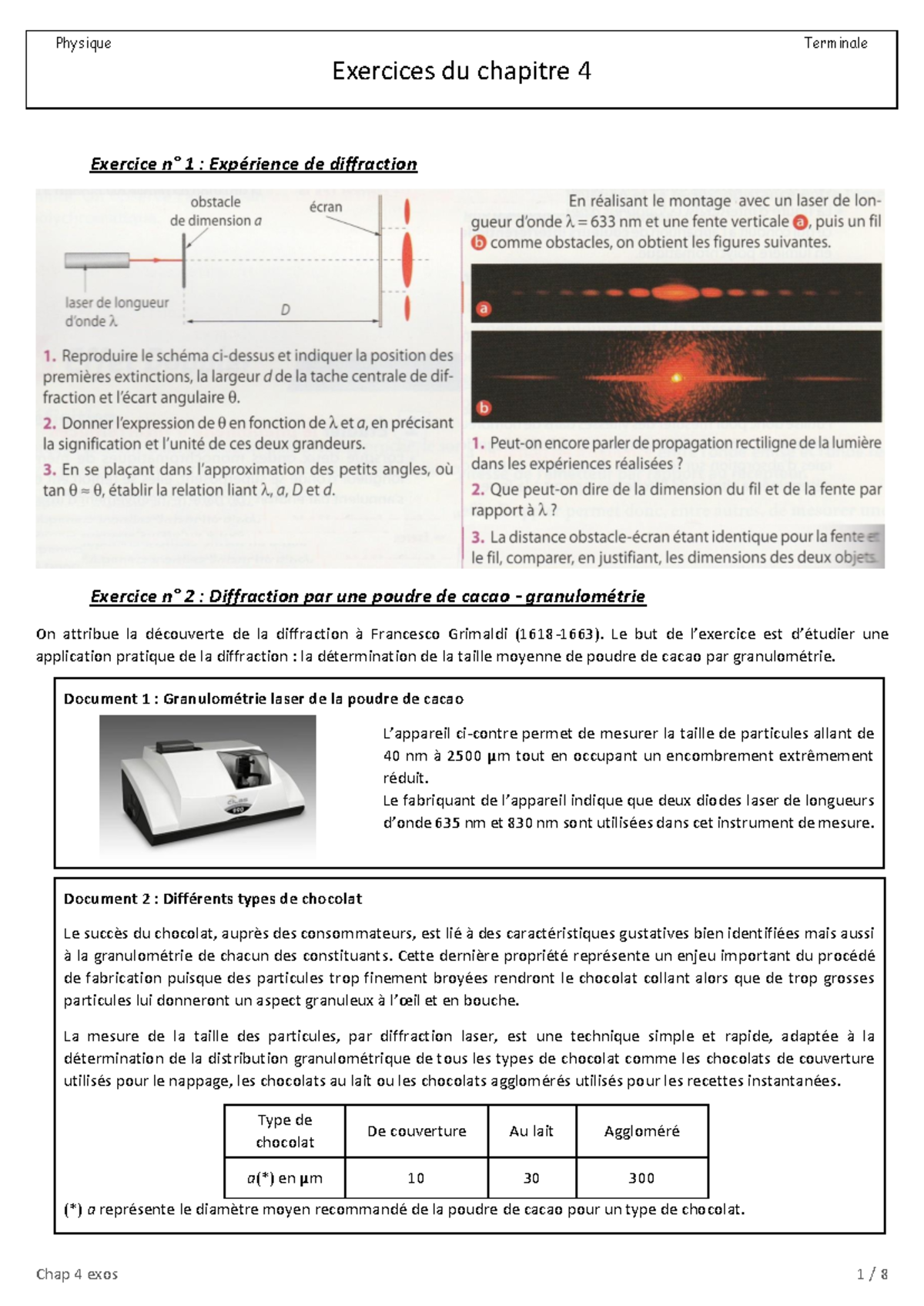 Exos Chap4 Term - exeos - Physique Terminale Exercices du chapitre 4 ...
