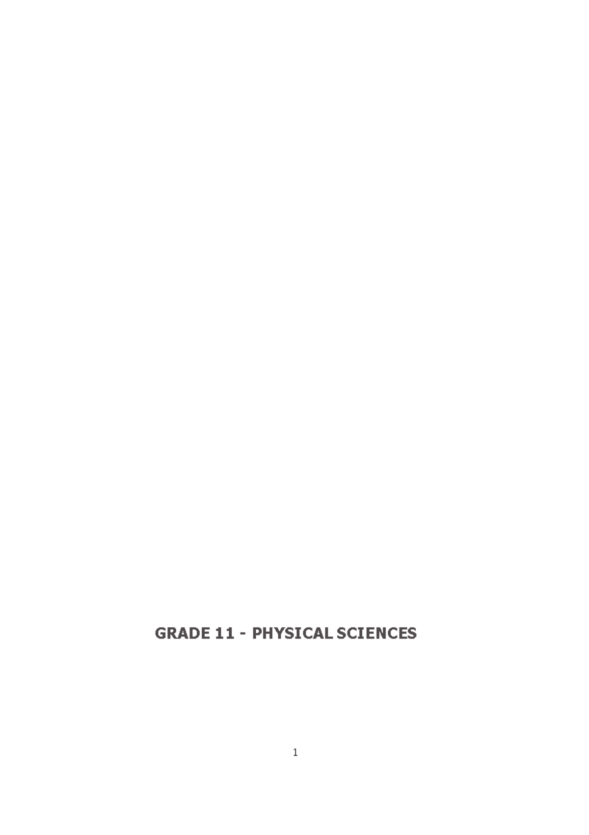 Grade 11 Physical Sciences Notes - GRADE 11 - PHYSICAL SCIENCES ATOMIC ...