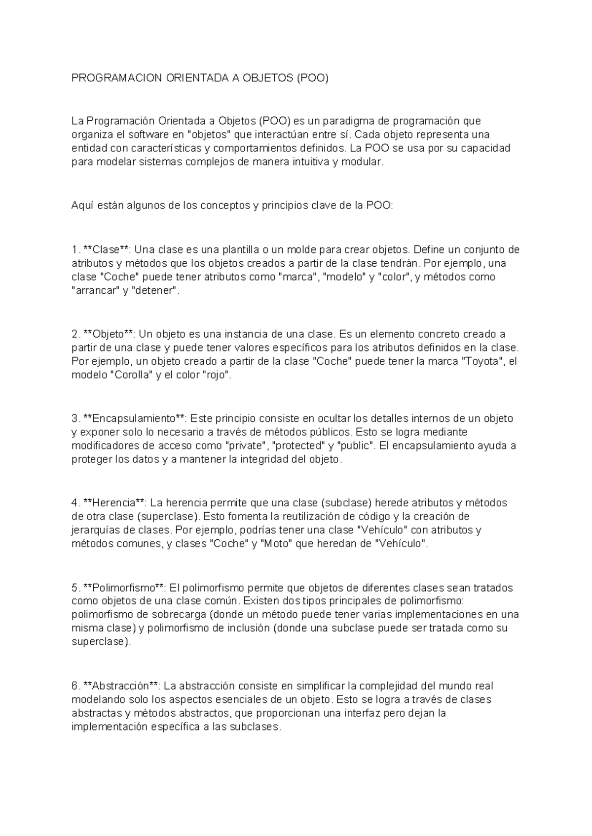 POO U2 - Descripción sobre el paradigma orientado a objetos y sus ...