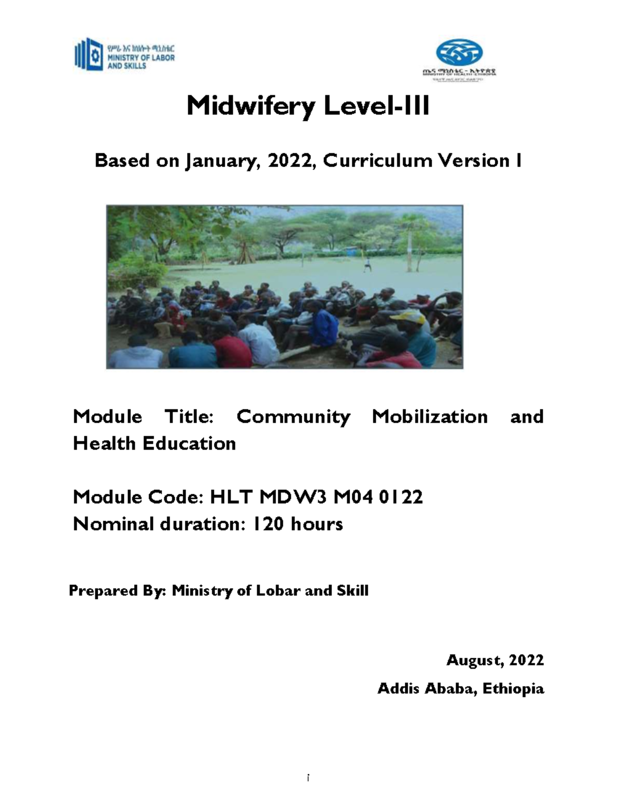 TVET Community Mobilization and health education - i Midwifery Level ...