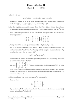 M1 Linear Algebra 1 - Linear Algebra I - Michaelmas Term Vicky Neale 1 ...