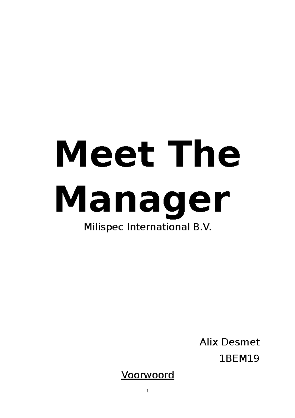 Meet The Manager - taak talent en management - Meet The Manager ...