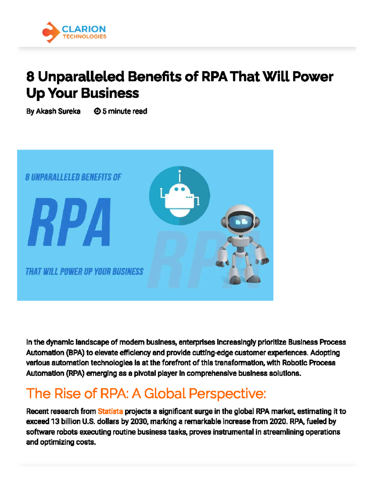 LU 2 RPA Benefits - Notes from learning unit 2 - AIN3701 - Studocu