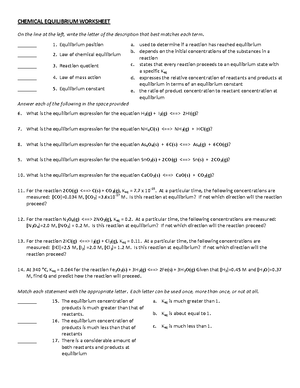 Equilibrium worksheet solutions final-1 - Equilibrium Worksheet ...