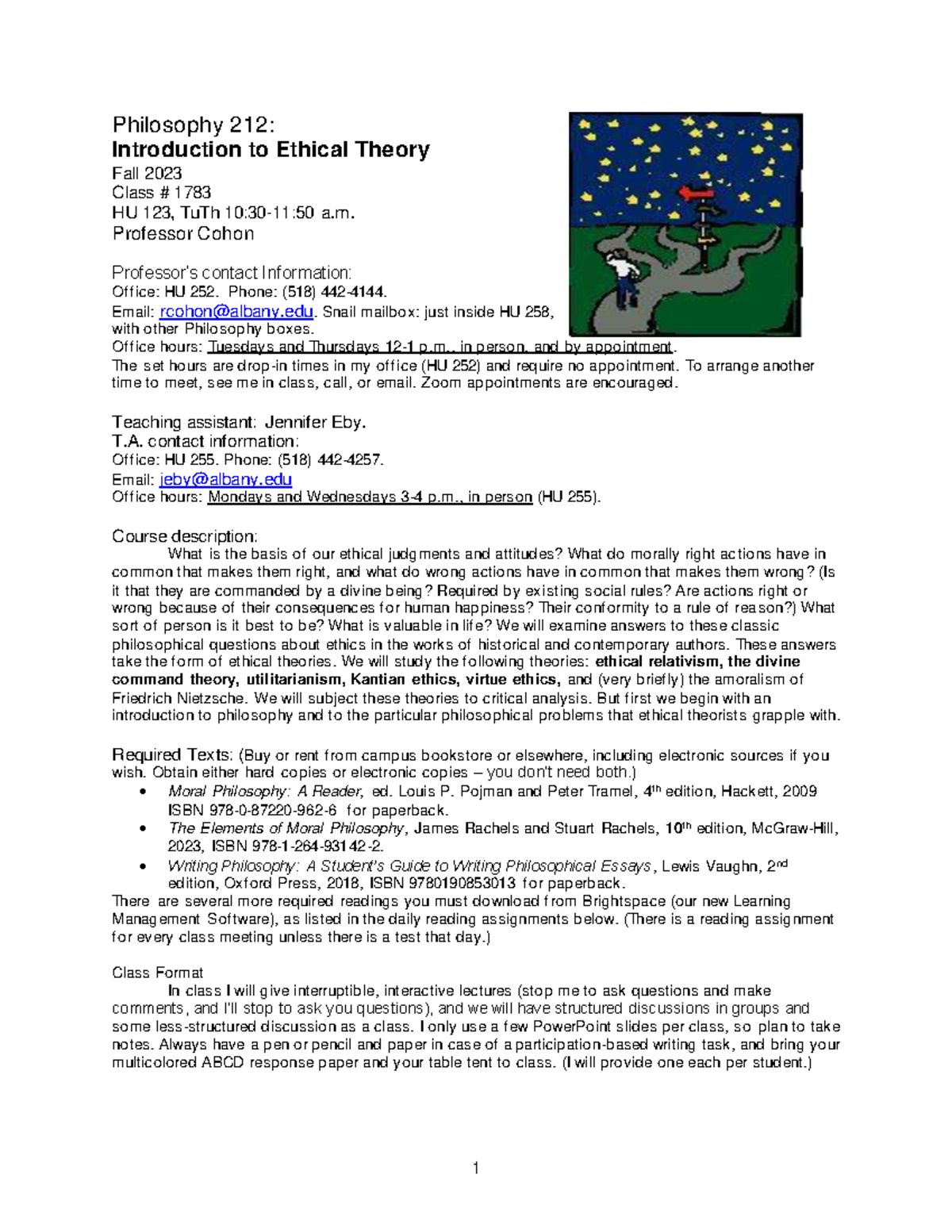 Philosophy 212 - Syllabus - Philosophy 212: Introduction to Ethical ...