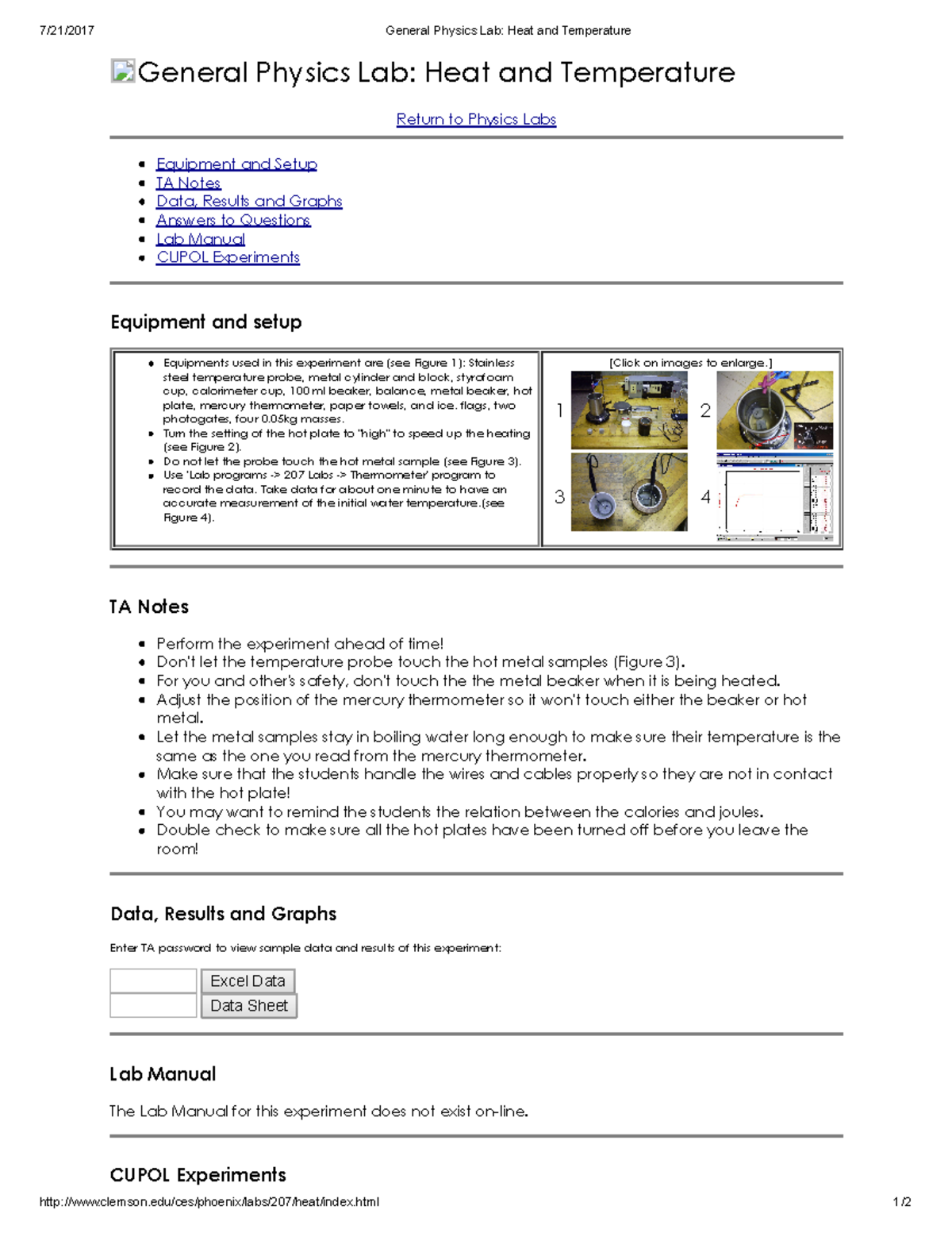 General Physics Lab Heat and Temperature - 7/21/2017 General Physics ...