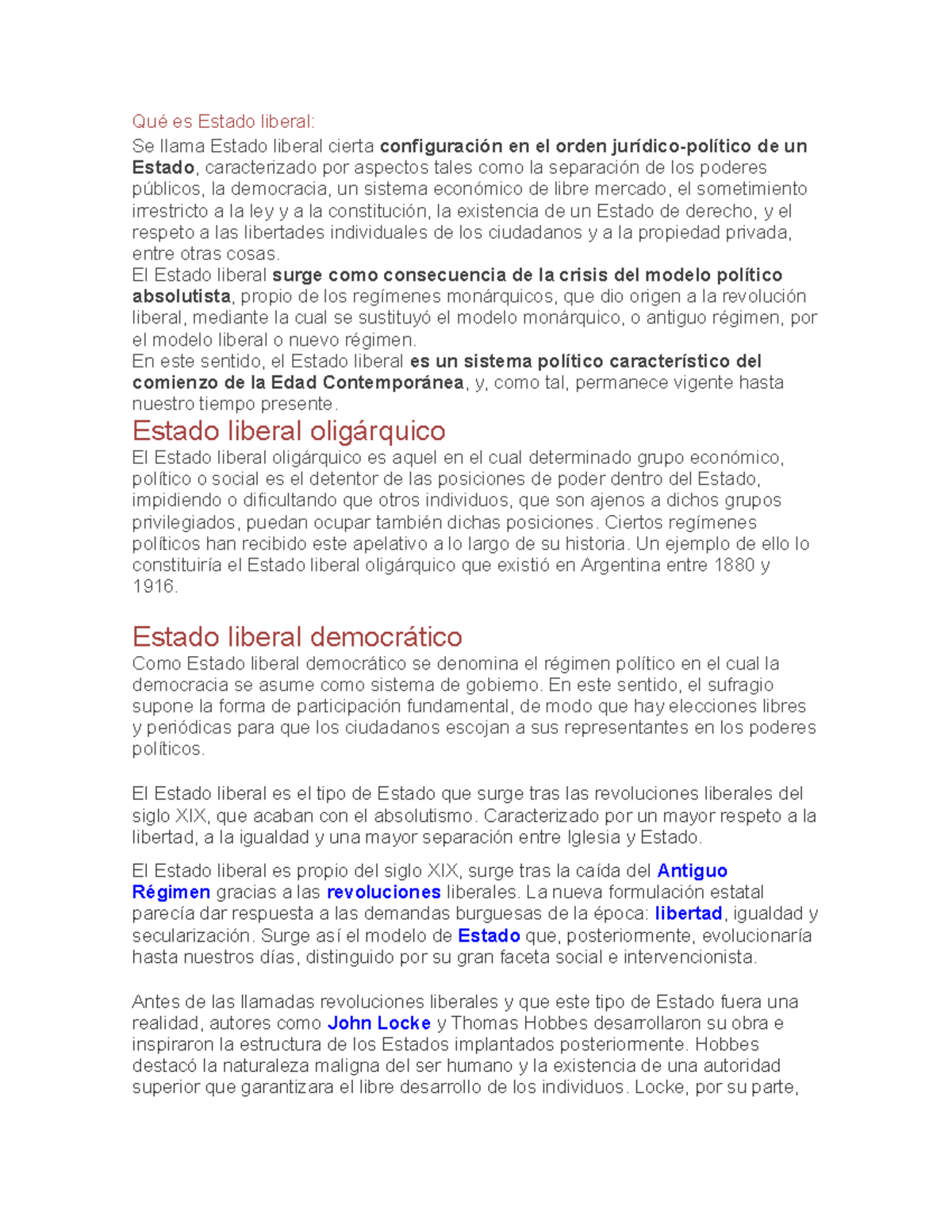 Qué es Estado liberal - Resumen Teoria Jurídica - Qué es Estado liberal: Se llama Estado liberal ...