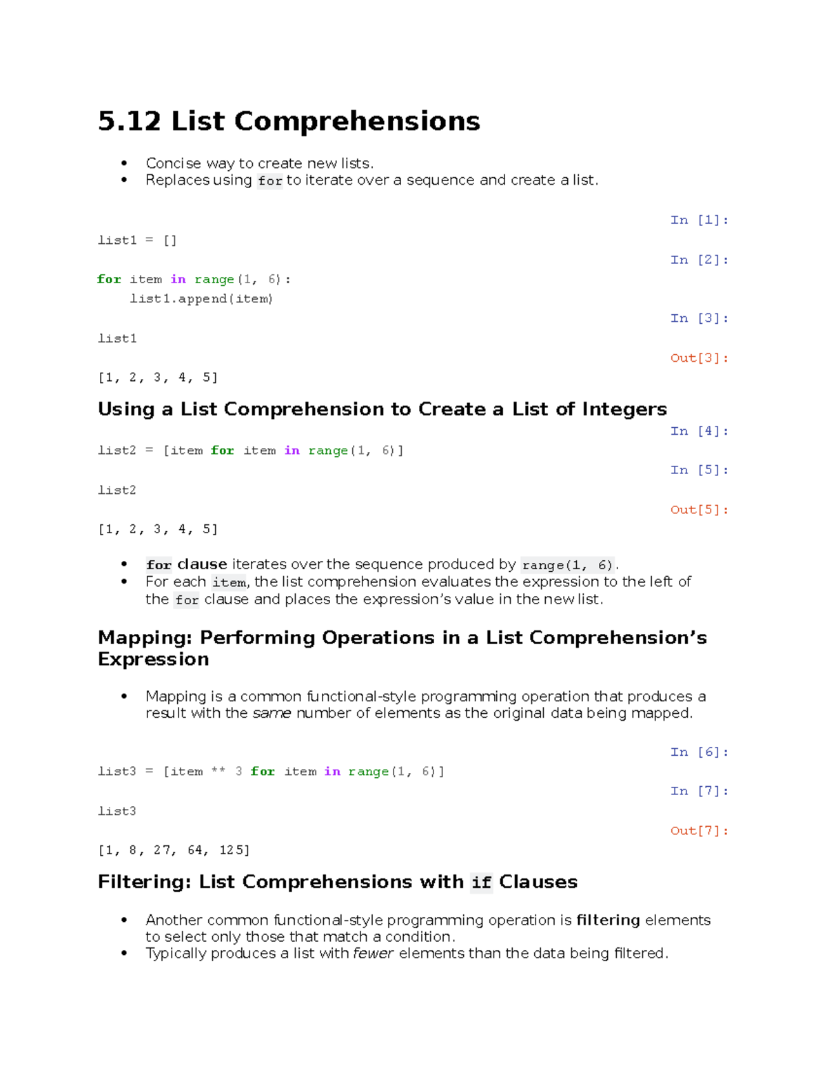 Cosc Notes 2023 5 List Comprehensions Concise Way To Create New Lists
