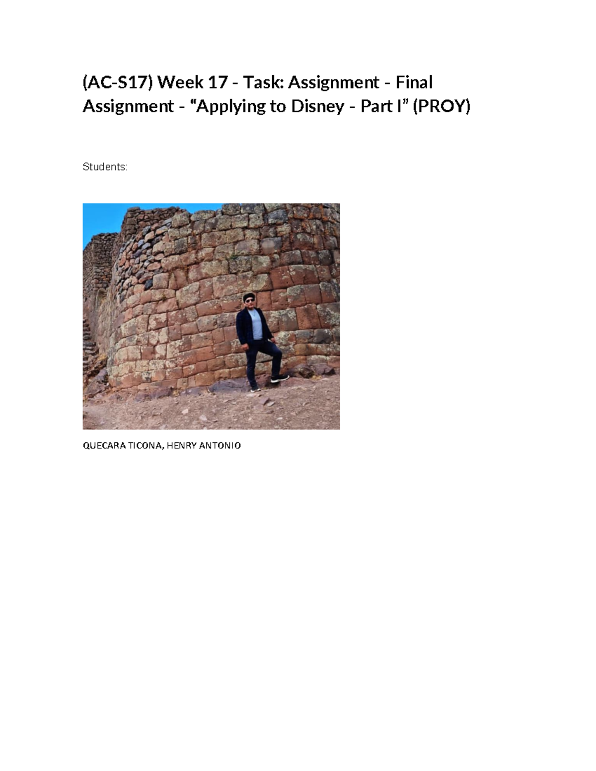 S17 - SEMANA 17 - Ingles - (AC-S17) Week 17 - Task: Assignment - Final ...