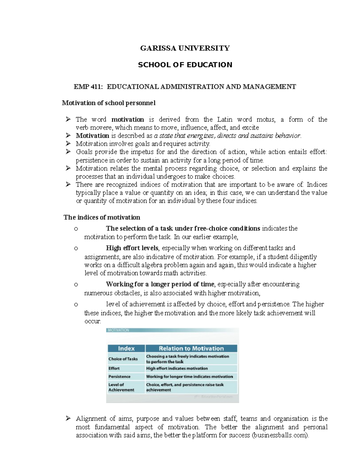 EMP 411 Educational Administration & Planning - e-notes 4 - GARISSA ...