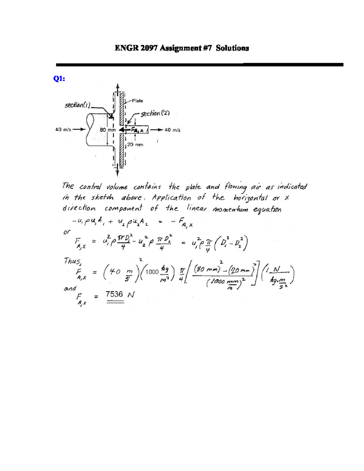 Assignment 7 Solutions - ENGR-2097EL - Studocu