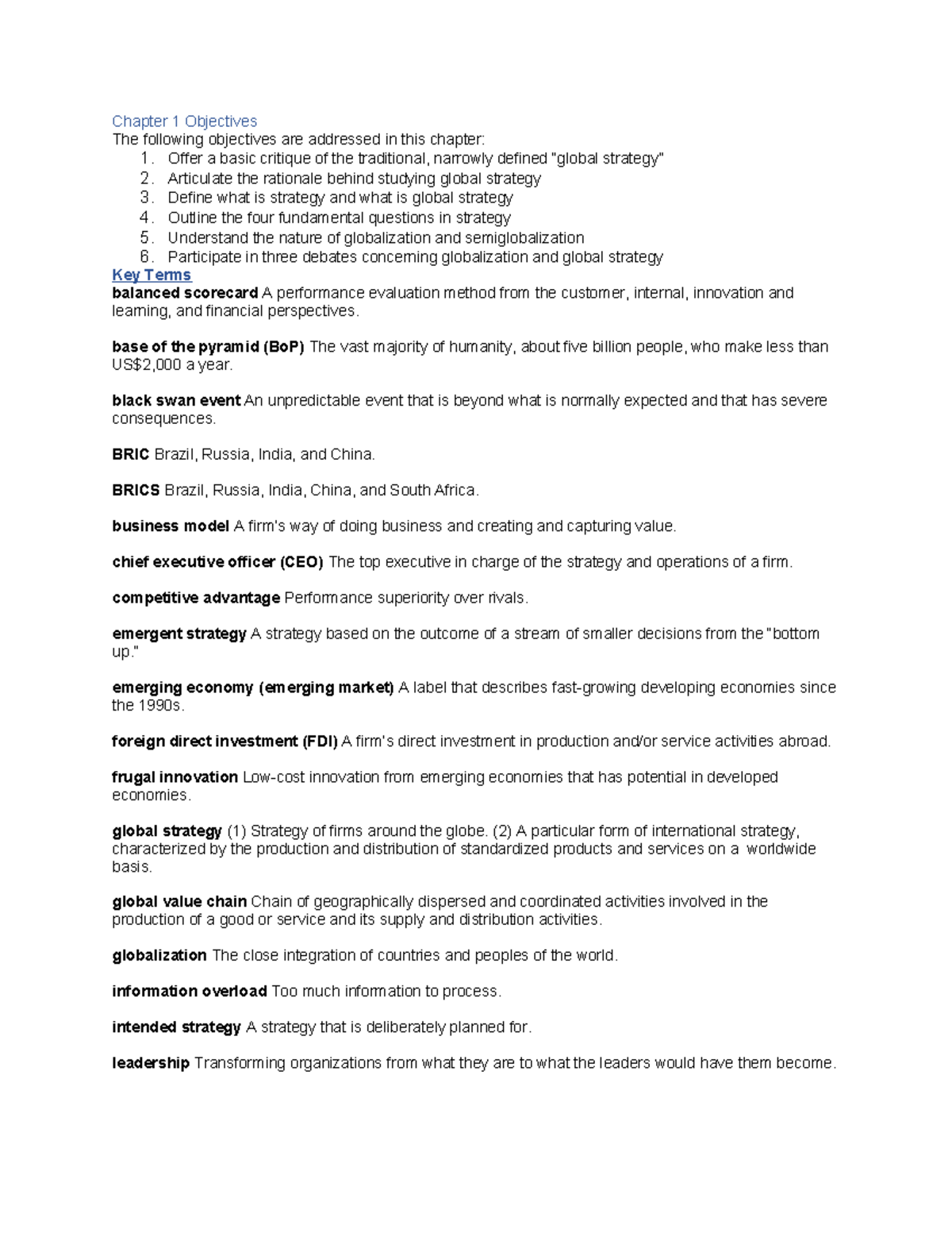 Exam-1 - Chapter 1 Objectives The following objectives are addressed in ...
