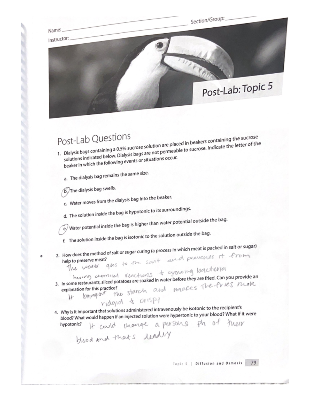 Post-Lab Topic 5 - n/a - BY 123L - Studocu