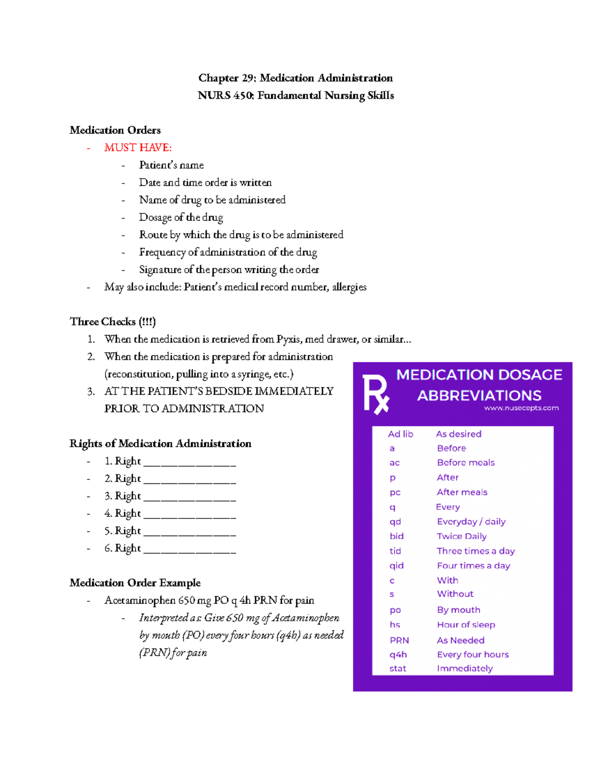 Chapter 29 Medication Administration - Chapter 29: Medication ...