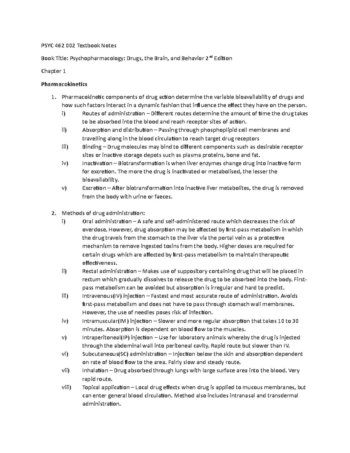 PSYC 462 002 Textbook Notes - PSYC 462 002 Textbook Notes Book Title ...