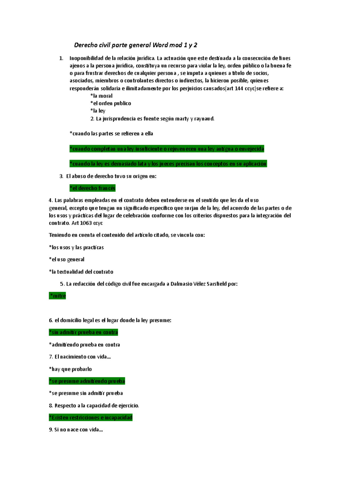 Dere civil parte gral Word mod 1 y 2 - Derecho civil parte general Word ...