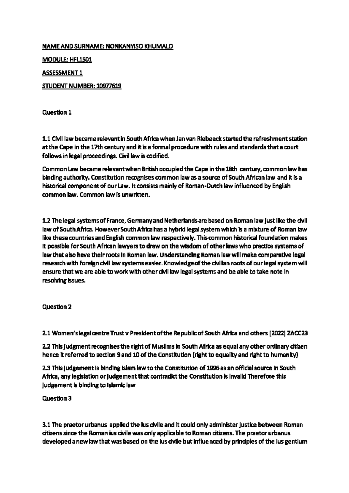 HFL AS1 - This will help u very much much - NAME AND SURNAME ...