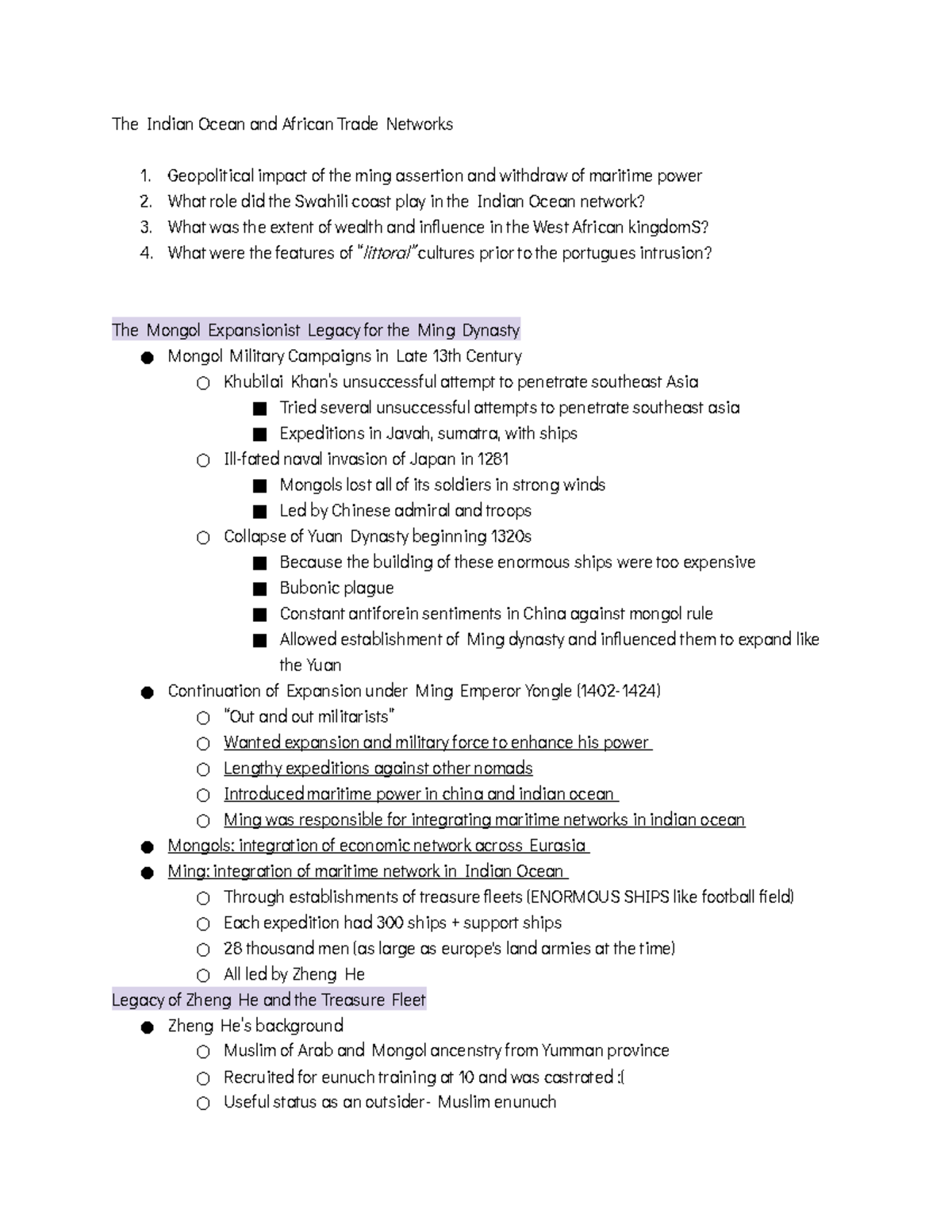 The Indian Ocean and African Trade Networks - The Indian Ocean and ...
